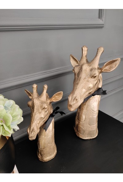 SZN Dekor Ikili Zürafa, Zürafa Heykeli Biblo, Zürafa Büstü SZN Dekor Ikili Zürafa, Zürafa Heykeli Biblo, Zürafa Büstü