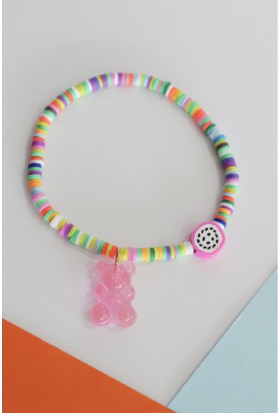 New Obsessions Renkli Fimo Boncuklu Pembe Jelibon Halhal New Obsessions Renkli Fimo Boncuklu Pembe Jelibon Halhal