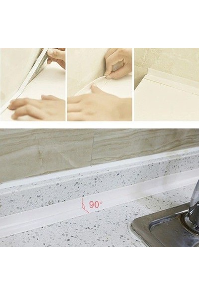 Ebakbak 3.2 Metre Su Sızdırmaz Bant Mutfak Lavabo Pencere Duvar Bandı Su Geçirmez Damla Önleyici Köşe Bandı Ebakbak 3.2 Metre Su Sızdırmaz Bant Mutfak Lavabo Pencere Duvar Bandı Su Geçirmez Damla Önleyici Köşe Bandı