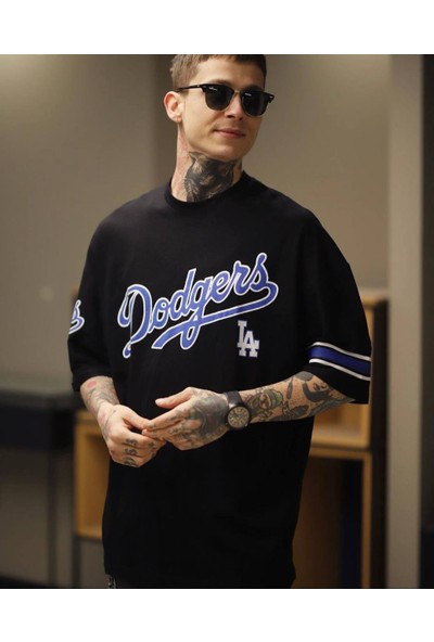 Vask Erkek Oversize Desenli % 100 Pamuk Kısa Kollu T-Shirt Vsk4