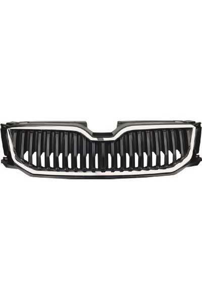 Gkl Skoda Octavia Ön Panjur + Krom Çerçeve 2013-2017