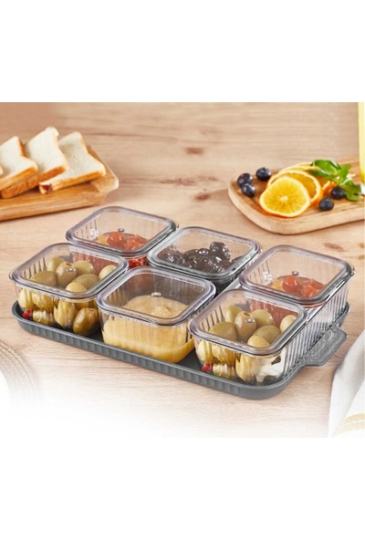 Porsima Mini Boy 13 Parça Tepsili Vakum Kapaklı Kahvaltılık Seti Porsima Mini Boy 13 Parça Tepsili Vakum Kapaklı Kahvaltılık Seti
