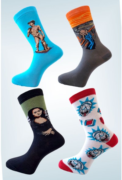 Ollero Art Desing Çorap 4 Çift Ollero Art Desing Çorap 4 Çift