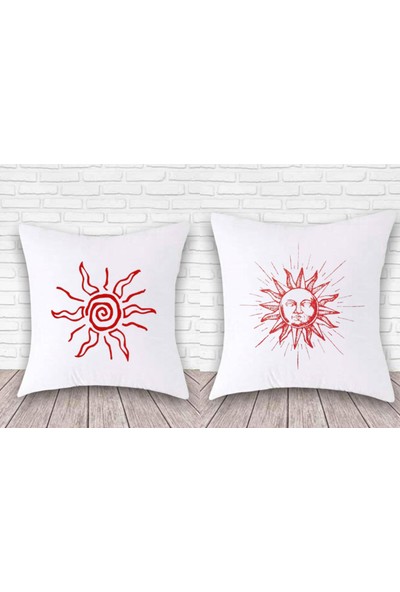 Lady Anyela Soyut Dijital Baskılı Kırlent Yastık Kılıfı Seti