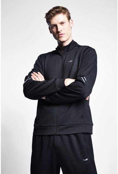 Lescon Siyah Erkek Fermuarlı Üst 22S