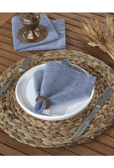 Wellstil 8'li Düz Renkli Keten Peçete 30X30 Wellstil 8'li Düz Renkli Keten Peçete 30X30