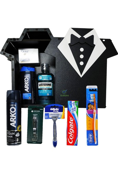 Kalides Erkek Bakım Seti - Damat Çeyiz Sandık Nişan Bohça Seti