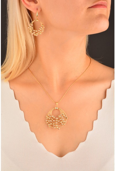 Cebeci 14 Ayar Dorikalı Kolye ve Küpe Set Takımı Cebeci 14 Ayar Dorikalı Kolye ve Küpe Set Takımı