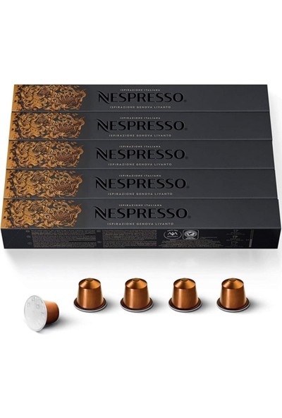 Nespresso Ispirazione Genova Livanto Kapsül Kahve 5 Kutu (50 Kapsül)