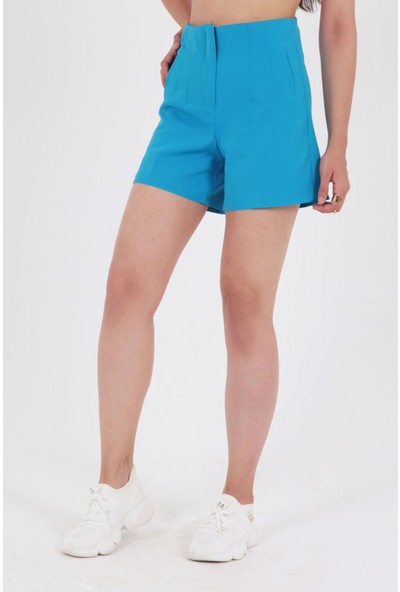 Coral Sahte Cepli Şort Mavi