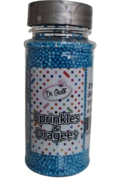 Dr. Gusto Mavi Boncuk Şeker 2 mm 90 gr