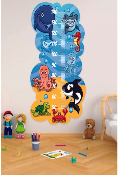Sepet Yıldızı Denizaltı Dünyası Boy Ölçer Duvar Sticker 110 x 50 cm Sepet Yıldızı Denizaltı Dünyası Boy Ölçer Duvar Sticker 110 x 50 cm