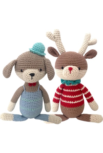 Natural and Soft Amigurumi Köpek ve Geyik