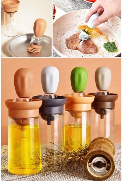 Trend Dünyası Silikon Hazneli Sos Yumurta & Fırçalı Yağdanlık