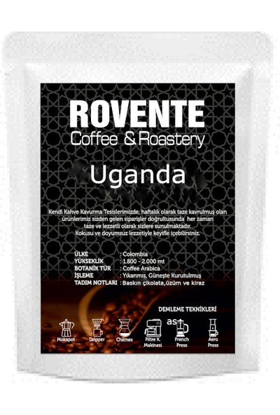 Uganda Nitelikli Yöresel Çekirdek Kahve 200 gr