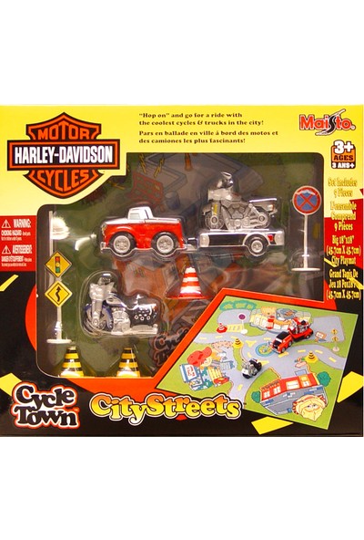 Maisto Harley-Davidson City Streets Oyun Seti Kırmızı Beyaz