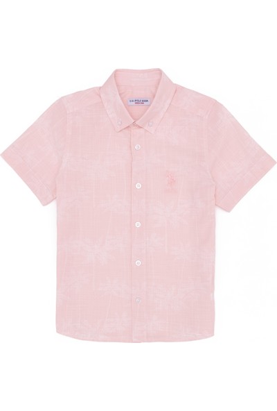 U.S. Polo Assn. Erkek Çocuk Pudra Gömlek 50252057-VR042 U.S. Polo Assn. Erkek Çocuk Pudra Gömlek 50252057-VR042