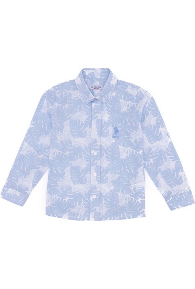 U.S. Polo Assn. Erkek Çocuk Mavi Gömlek 50254554-VR036