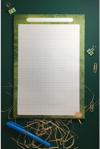 Note Zog A4YEŞIL Kareli Not Defteri