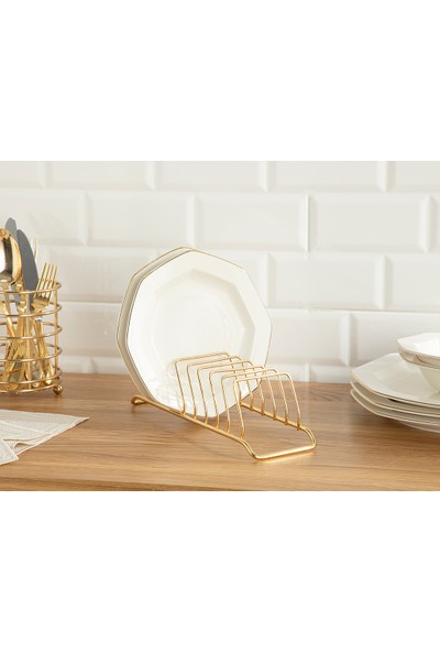 English Home Lisa Metal Tabaklık 28X8X8 cm Gold