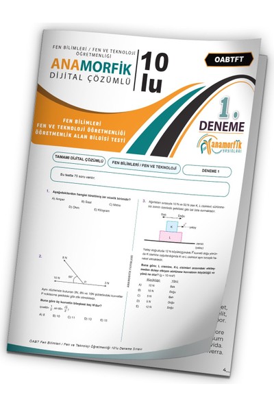 Anamorfik Yayınları KPSS ÖABT 2022 Fen Bilimleri Türkiye Geneli D.çözümlü Deneme 10/1.kitapçık Anamorfik Yayınları KPSS ÖABT 2022 Fen Bilimleri Türkiye Geneli D.çözümlü Deneme 10/1.kitapçık
