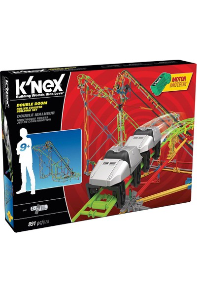 K'nex K Nex Double Doom Roller Coaster Set (Motorlu) Thrill Rides Knex K'nex K Nex Double Doom Roller Coaster Set (Motorlu) Thrill Rides Knex