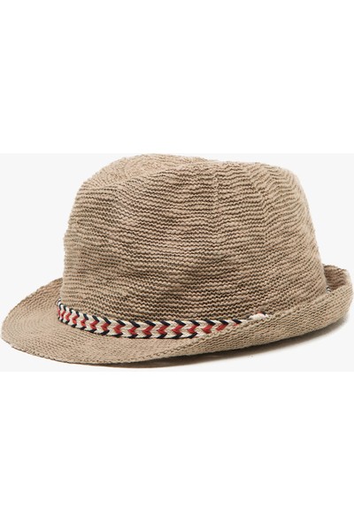 Koton Desenli Hasır Şapka