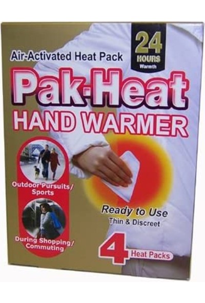 Pak Heat Hand Warmer 24 Saat Etkili (4 Adet) El Isı Bandı Pak Heat Hand Warmer 24 Saat Etkili (4 Adet) El Isı Bandı