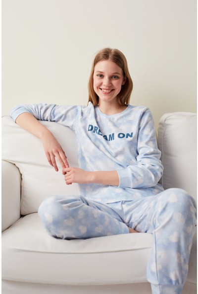 Penti A.mavi Dream On Polar Pantolon Pijama Takımı