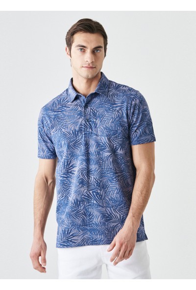 Altınyıldız Classics Polo Yaka Desenli Mavi Melanj Erkek Polo T-Shirt 4A4822200018 Altınyıldız Classics Polo Yaka Desenli Mavi Melanj Erkek Polo T-Shirt 4A4822200018