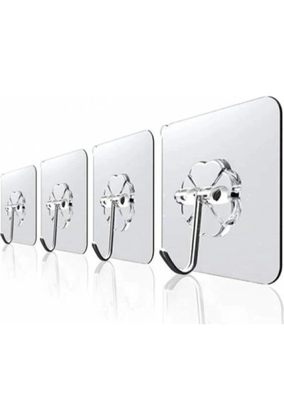 Anadolu Saray Çarşısı Pratik 4 Adet 6X6CM Şeffaf Güçlü Kendinden Yapışkanlı Kapı Duvar Askıları Ağır Yük Taşıma Askısı Anadolu Saray Çarşısı Pratik 4 Adet 6X6CM Şeffaf Güçlü Kendinden Yapışkanlı Kapı Duvar Askıları Ağır Yük Taşıma Askısı