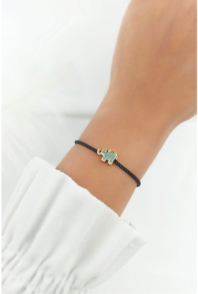 ÇLK Accessories Asansörlü Taşlı Fil Ip Bileklik TRBILEK70001