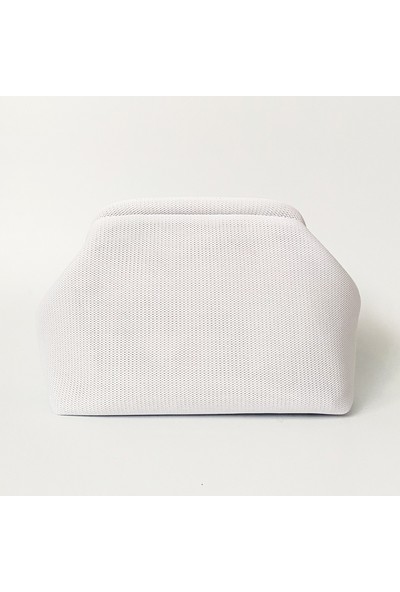 Heybes Kadın Beyaz Clutch El Çantası
