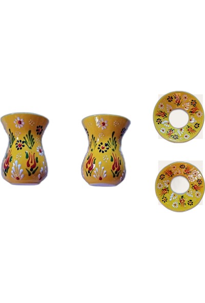 Dijitalcan Çay Takımı Özel Çini Işlemeli Çay Seti