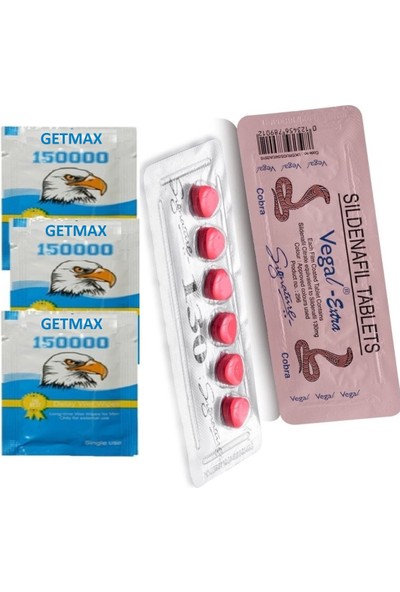 Getmax 3'lü Gecıktırı-Çı Mendil + Cb-Raa 1 Adet 6'lı 130 Mg Sertlestırı-Çı Güç Kuvvet
