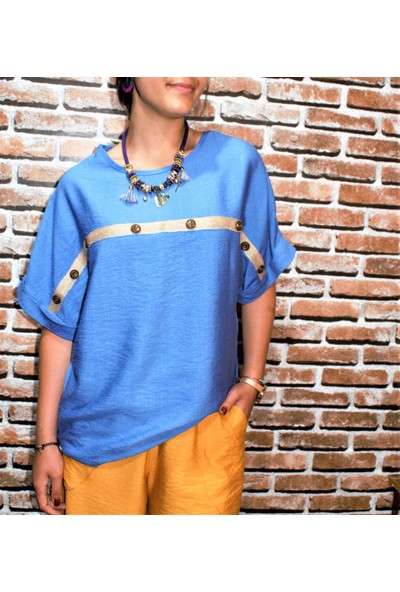 Pasaklı Giyim Kadın Hasır Detaylı Airobin Bluz