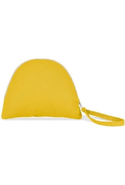 Ham Bez Clutch Çanta | Sarı (23X17)
