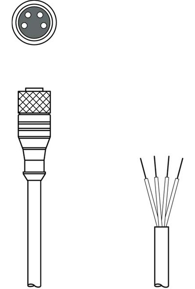 Leuze 50130869 Kd U-M8-4W-V1-020- Sensör Bağlantı Kablosu Leuze 50130869 Kd U-M8-4W-V1-020- Sensör Bağlantı Kablosu