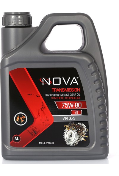 Nova 75W-80 St 3 L Sentetik Şanzıman Yağı Apı Gl-5 *