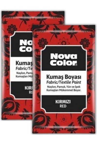 Kırmızı Kumaş Boyası Toz 12 gr 2 Adet Nova Color Toz Kumaş Boyası Kırmızı Kot Pantalon Gömlek Tişört Tekstil Kumaş Boyası 2 Adet Kırmızı Kumaş Boyası Toz 12 gr 2 Adet Nova Color Toz Kumaş Boyası Kırmızı Kot Pantalon Gömlek Tişört Tekstil Kumaş Boyası 2 Adet