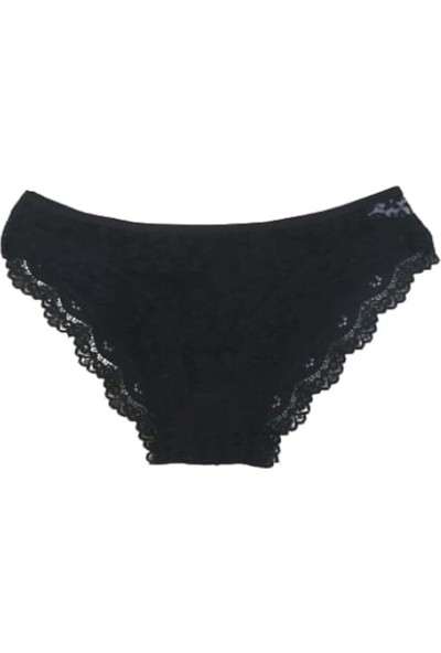 Atilla Kadın Küpür Dantelli Bikini Kilot A-550 (3 Paket) - Siyah - Tek Ebat