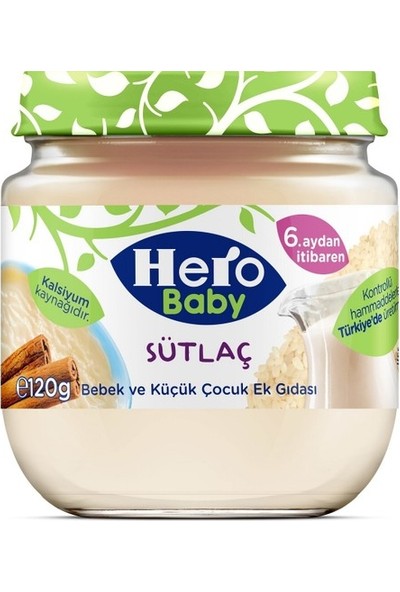 Hero Baby Kavanoz Maması 125GR Sütlaç 3 Lü Set