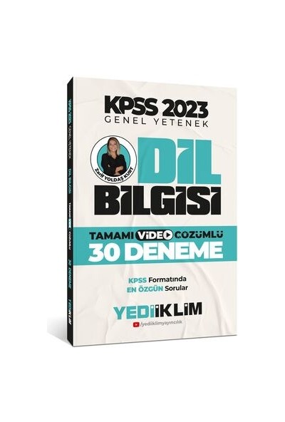 Yediiklim Yayınları 2023 KPSS Genel Yetenek Dil Bilgisi Tamamı Video Çözümlü 30 Deneme Yediiklim Yayınları 2023 KPSS Genel Yetenek Dil Bilgisi Tamamı Video Çözümlü 30 Deneme