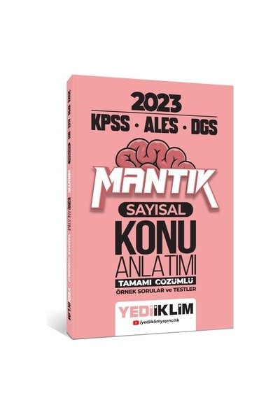 Yediiklim Yayınları 2023 KPSS-ALES-DGS Sayısal Mantık Konu Anlatımı Yediiklim Yayınları 2023 KPSS-ALES-DGS Sayısal Mantık Konu Anlatımı