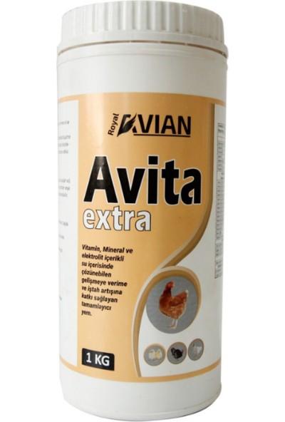 Royal Ilaç Avita Extra 1 Kg. Kanatlılarda Büyüme Gelişme Verim Destekleyici Vitamin Royal Ilaç Avita Extra 1 Kg. Kanatlılarda Büyüme Gelişme Verim Destekleyici Vitamin