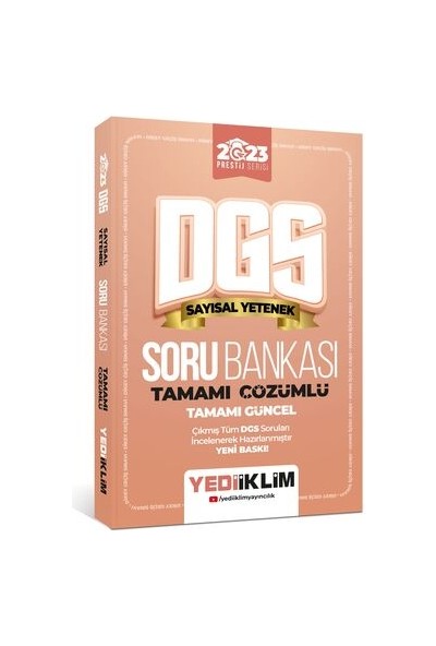 Yediiklim Yayınları 2023 Prestij Serisi DGS Sayısal Yetenek Tamamı Çözümlü Soru Bankası Yediiklim Yayınları 2023 Prestij Serisi DGS Sayısal Yetenek Tamamı Çözümlü Soru Bankası
