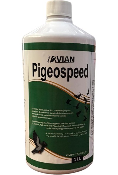 Royal Ilaç Pigeospeed 1lt. Güvercinlerde Uçum Hızı Desteği