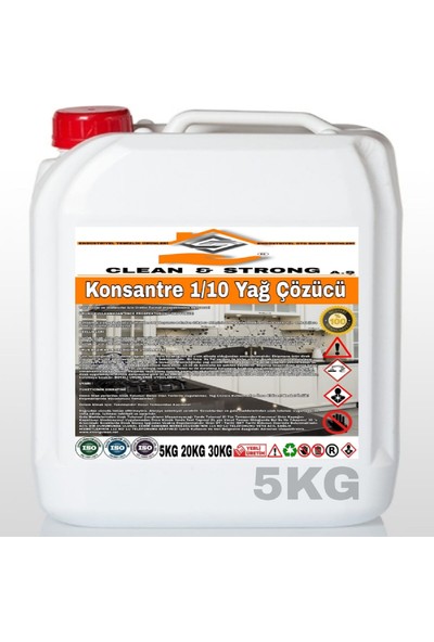 Clean&Strong Yağ Çözücü Konsantre 5 kg