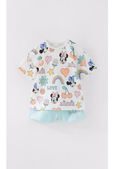 Ladin Yeni Sezon Kız Çocuk Disney Minnie Mouse Baskılı Şortlu Takım Ladin Yeni Sezon Kız Çocuk Disney Minnie Mouse Baskılı Şortlu Takım