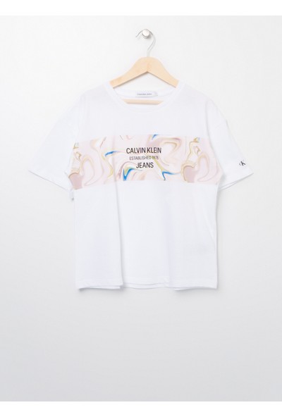 Calvin Klein Düz Beyaz Kiz Çocuk T-Shirt IG0IG01292 Print T-Shirt Calvin Klein Düz Beyaz Kiz Çocuk T-Shirt IG0IG01292 Print T-Shirt